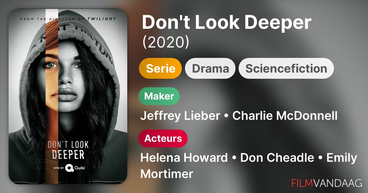 Don't Look Deeper (serie, 2020) - FilmVandaag.nl