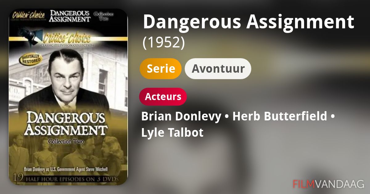 Seizoen 2 Dangerous Assignment: komt er een nieuw seizoen? - FilmVandaag.nl