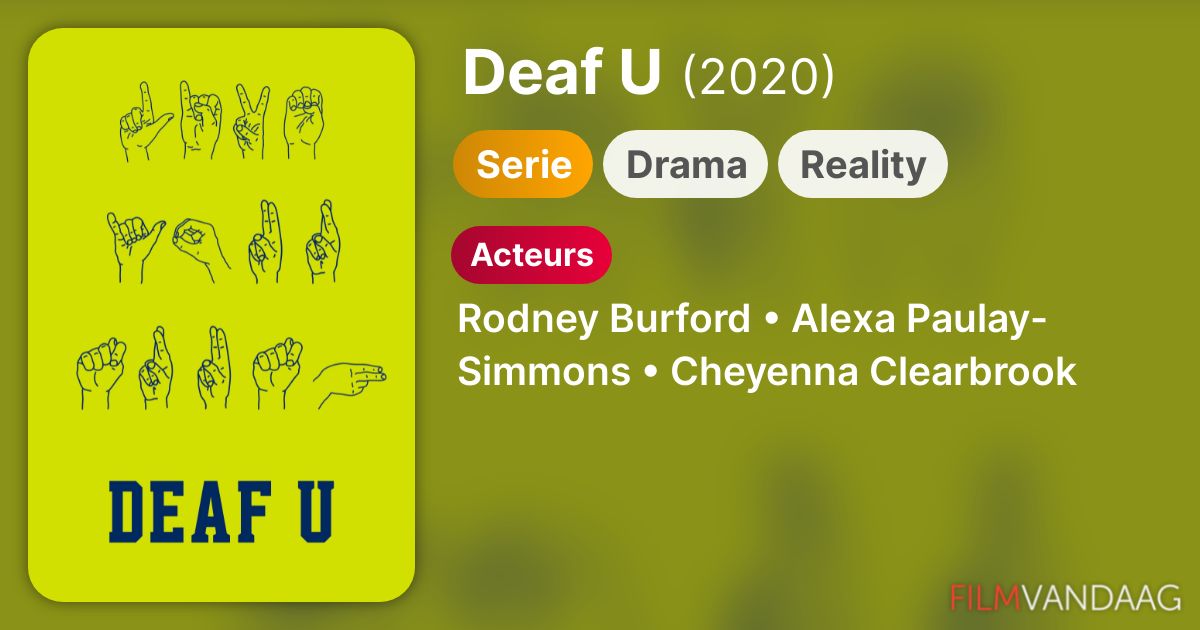 Deaf U (serie, 2020) - FilmVandaag.nl