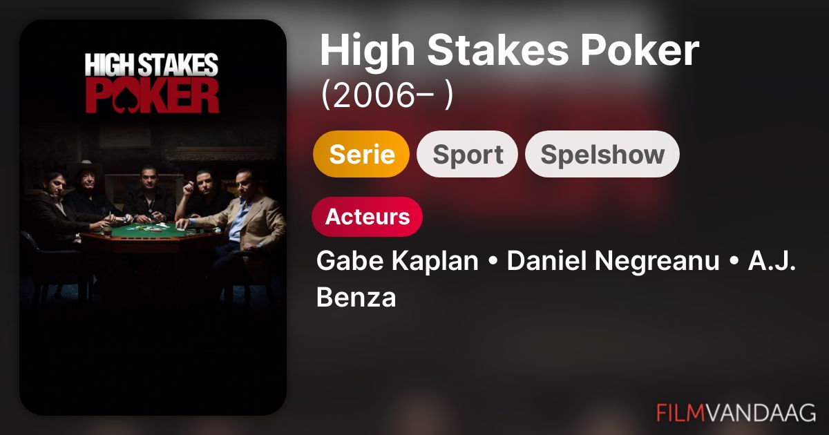 High Stakes Poker (serie, 2006– ) - FilmVandaag.nl