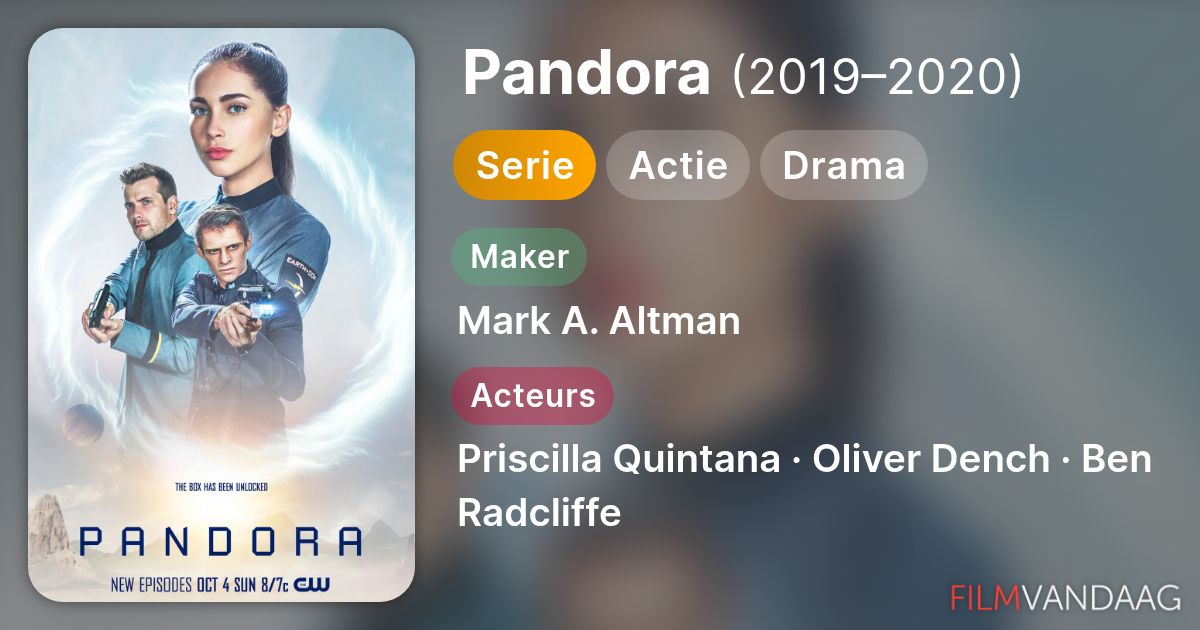 Pandora (serie, 2019–2020) - FilmVandaag.nl