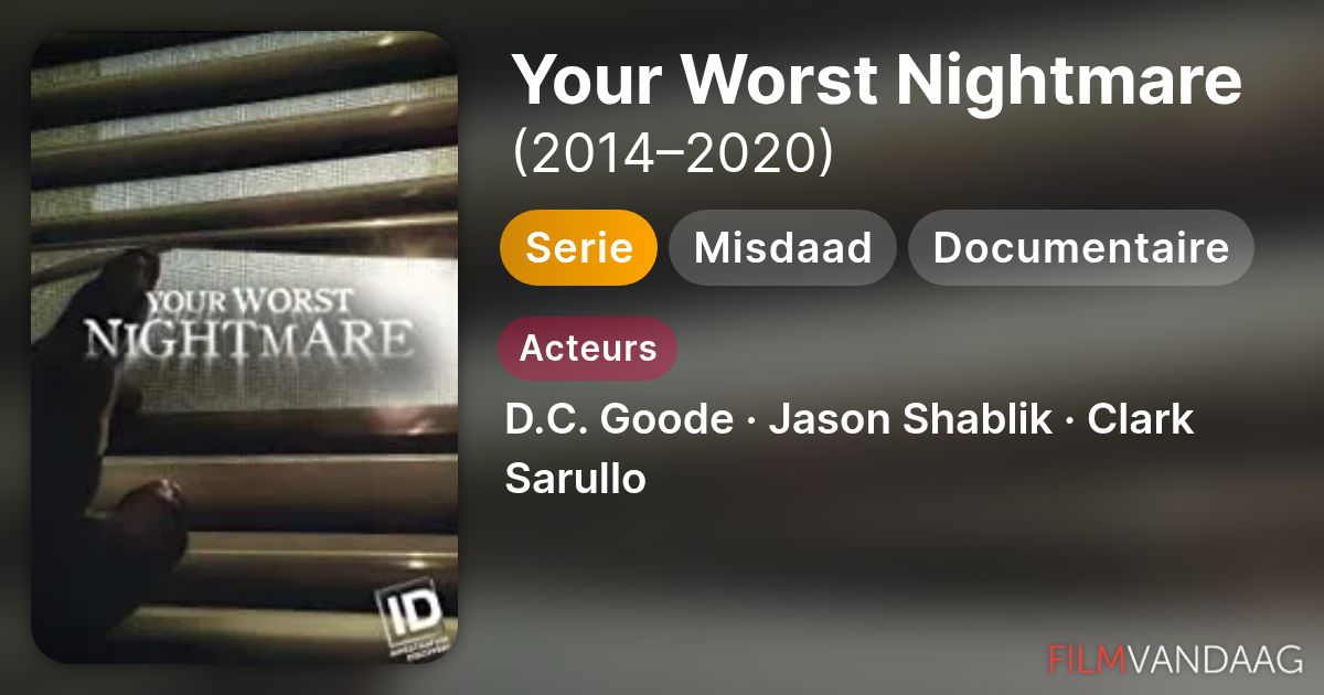 Your Worst Nightmare (serie, 2014–2020) - FilmVandaag.nl