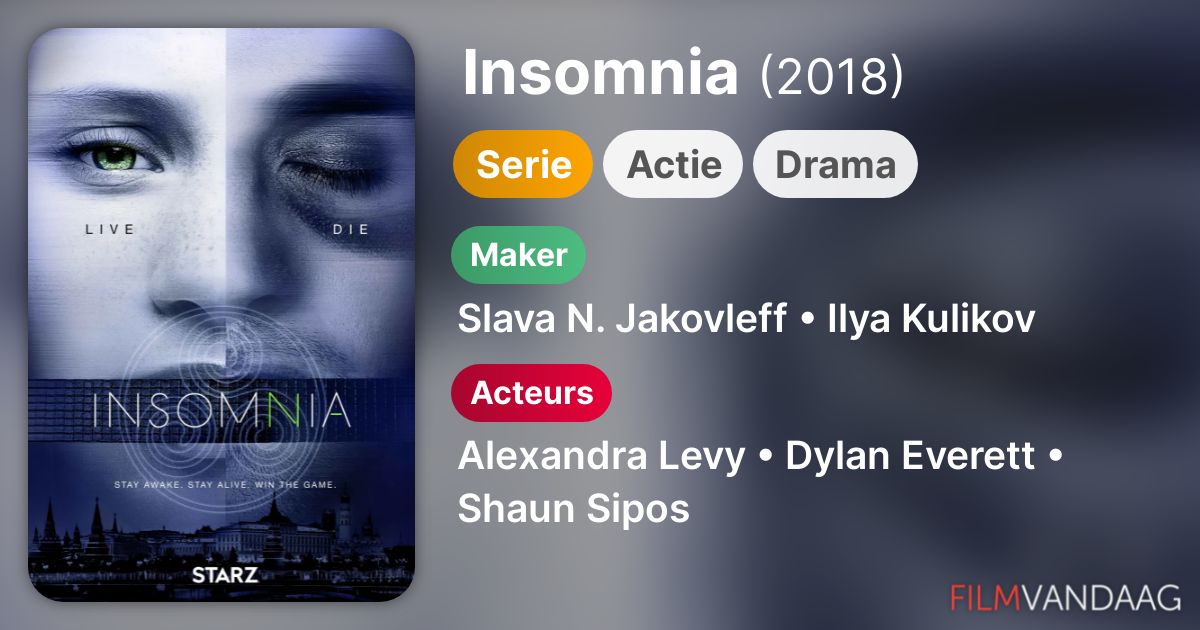 Insomnia (serie, 2018) - FilmVandaag.nl