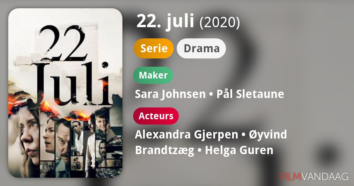 22. juli (serie, 2020) - FilmVandaag.nl
