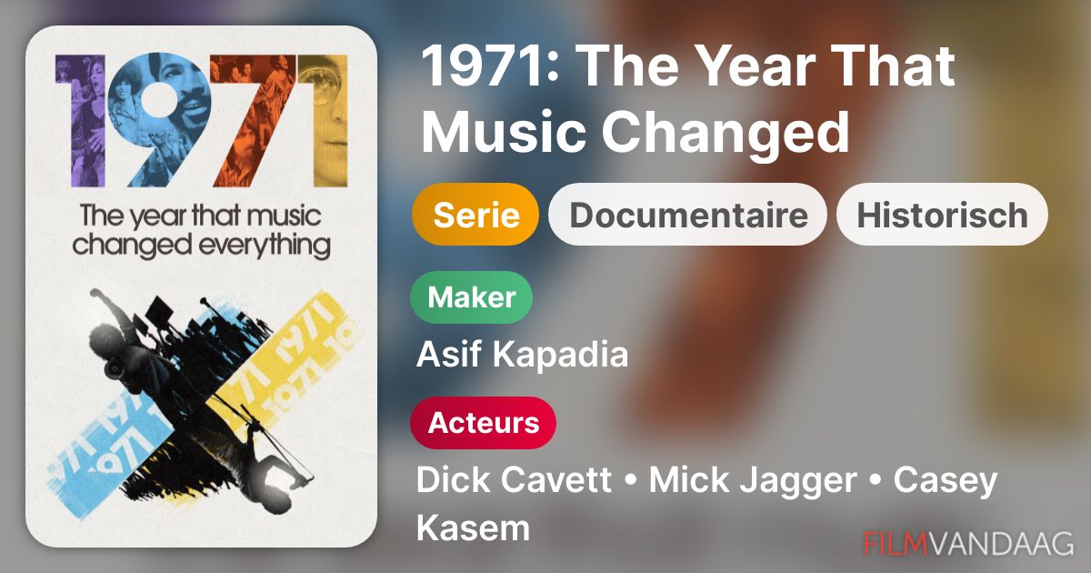 1971: The Year That Music Changed Everything (serie, 2021) - FilmVandaag.nl
