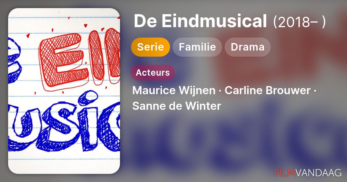 Volledige Cast van De Eindmusical (serie, 2018– ) - FilmVandaag.nl