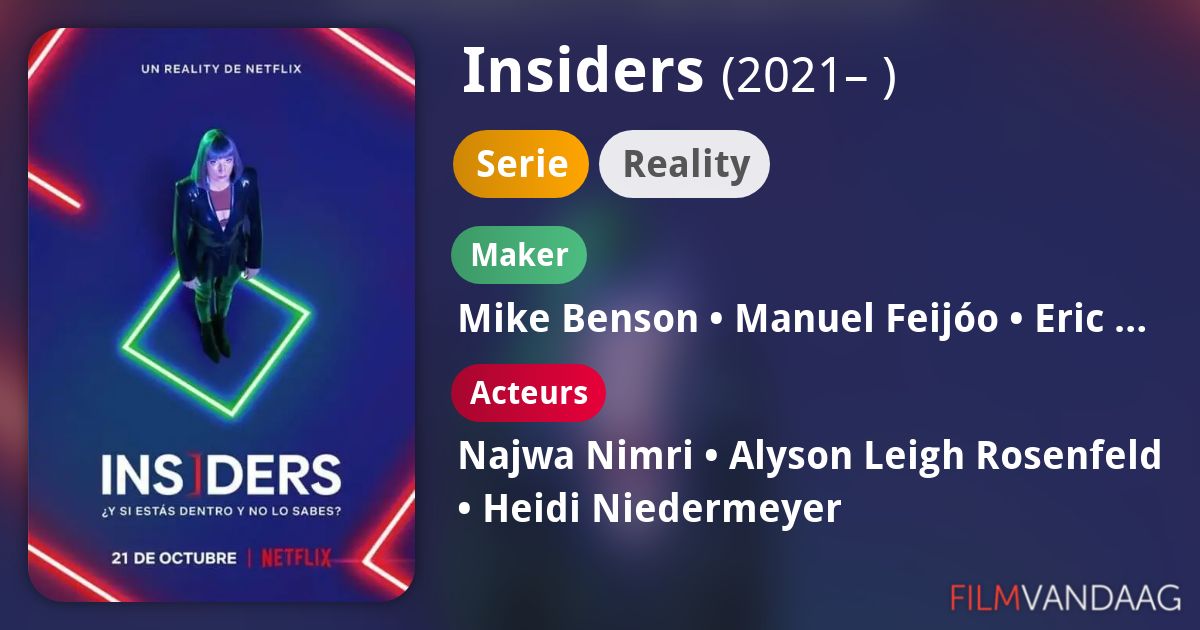 Insiders (serie, 2021– ) - FilmVandaag.nl