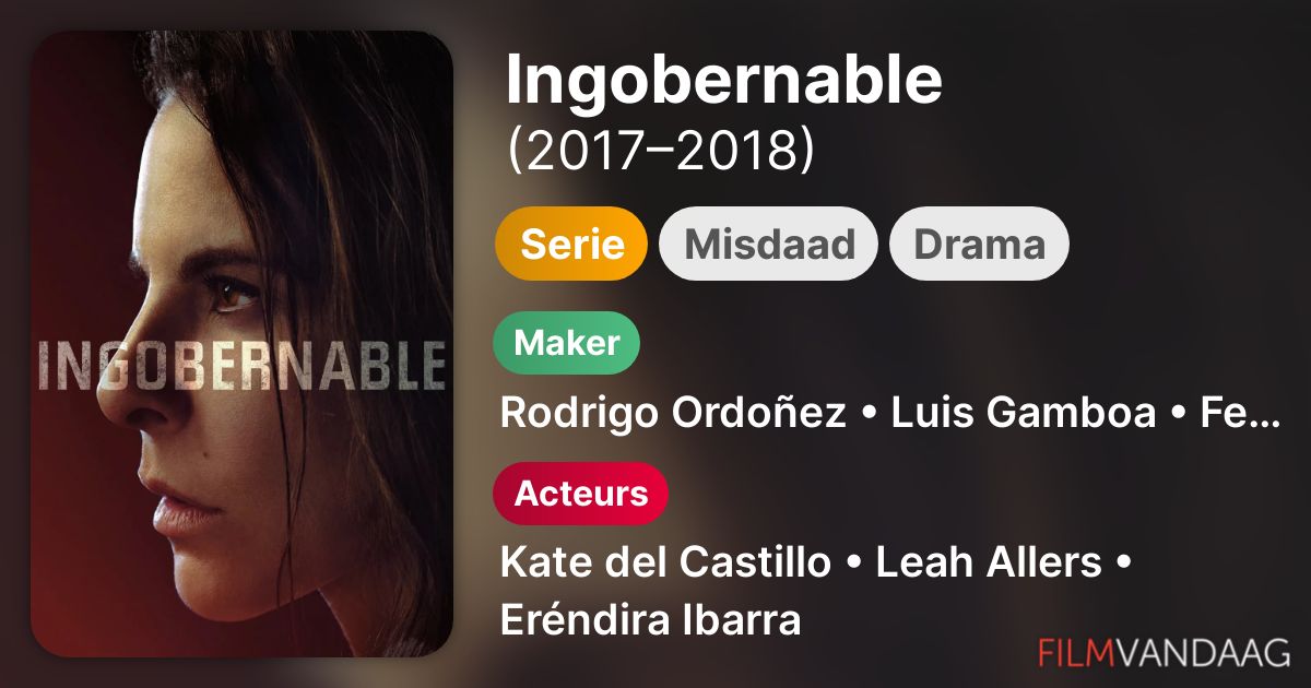 Ingobernable (serie, 2017–2018) - FilmVandaag.nl