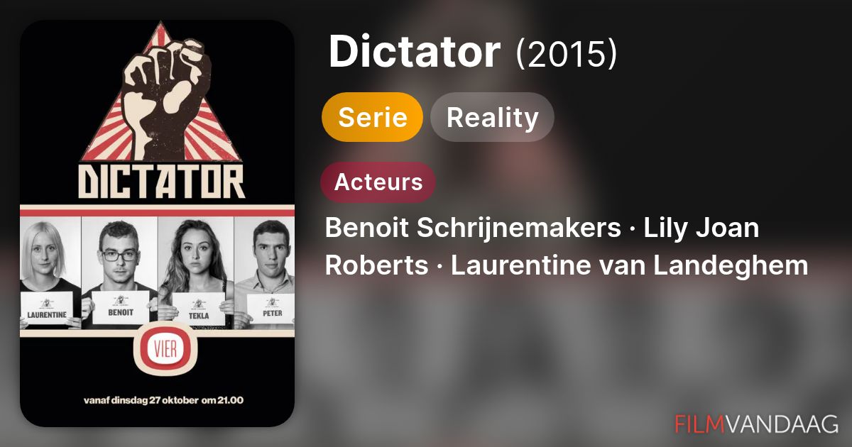 Dictator (serie, 2015) - FilmVandaag.nl