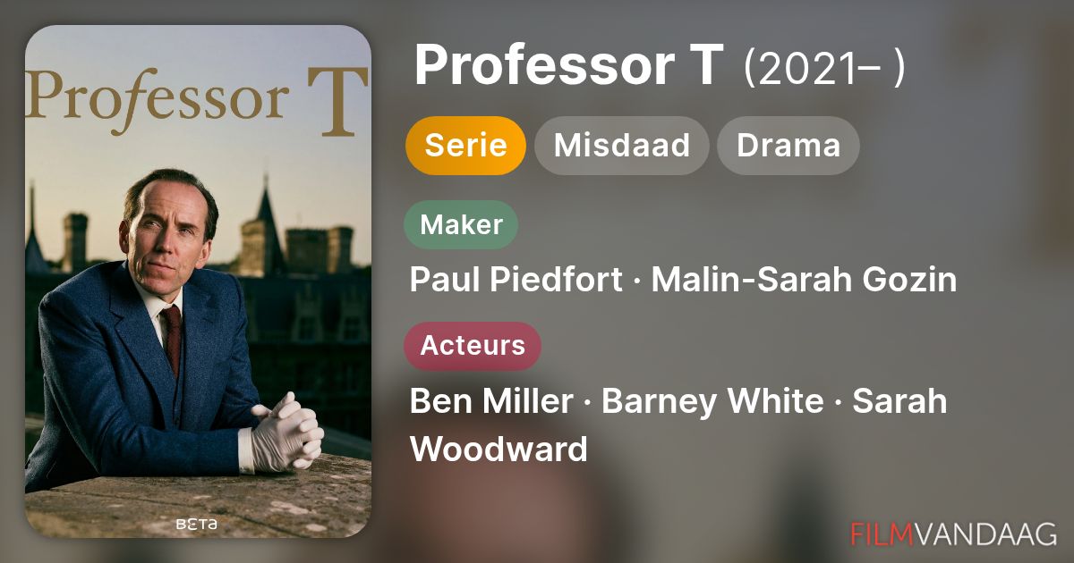 Volledige Cast van Professor T (serie, 2021– ) - FilmVandaag.nl