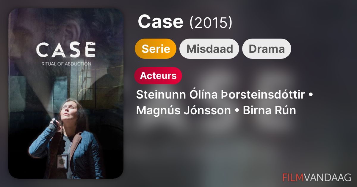 Case (serie, 2015) - FilmVandaag.nl