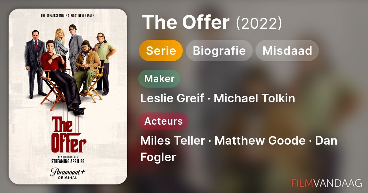 The Offer (serie, 2022) - FilmVandaag.nl