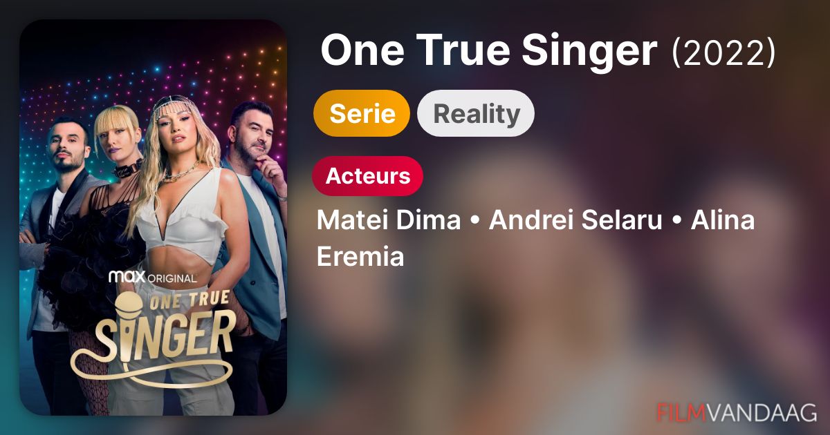 One True Singer (serie, 2022) - FilmVandaag.nl