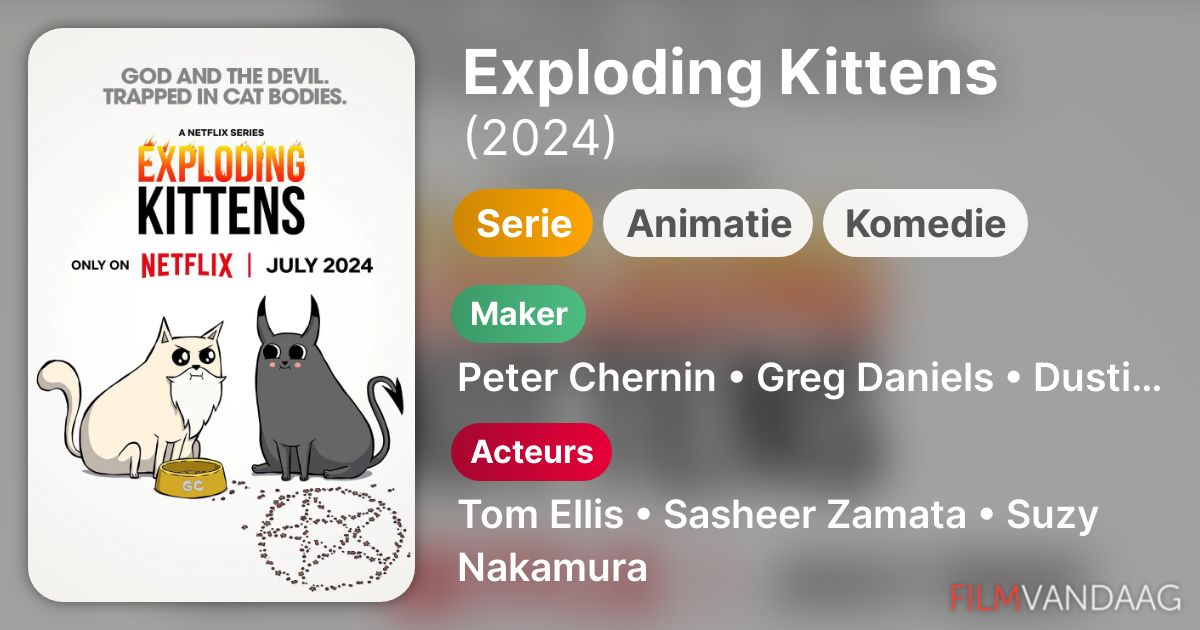 Exploding Kittens (serie, 2024) - FilmVandaag.nl