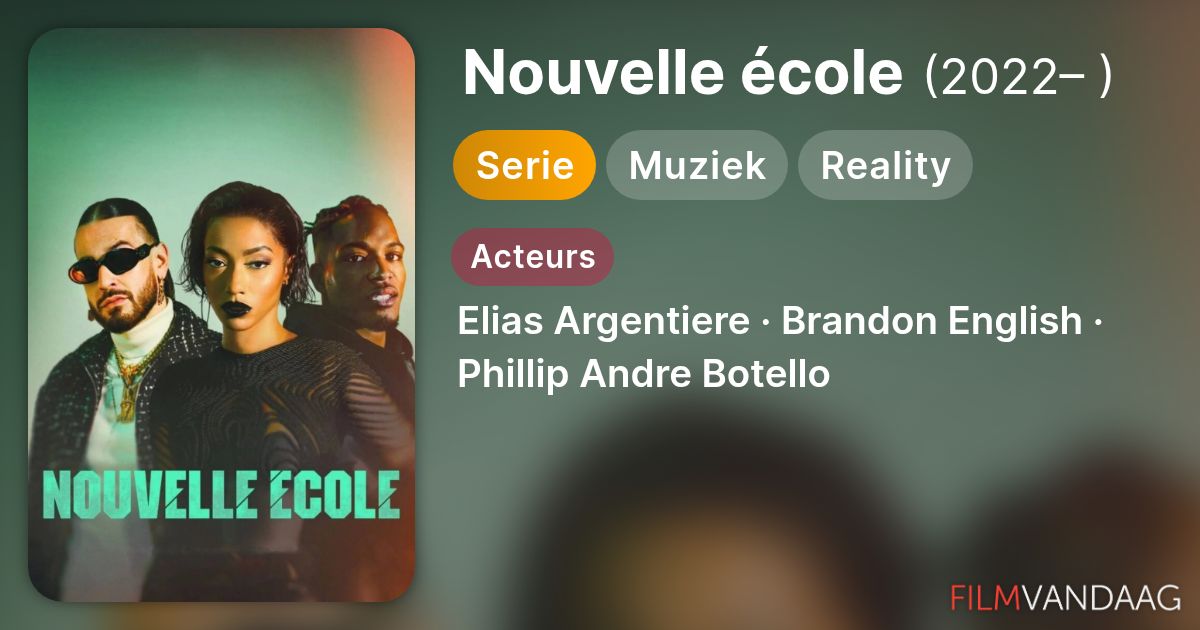 Nouvelle école (serie, 2022– ) - FilmVandaag.nl